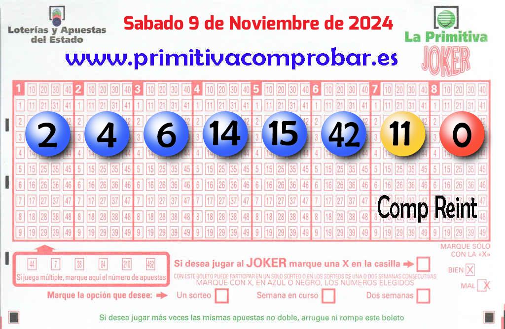 Primitiva Sábado | Resultados de Loteria Primitiva de hoy